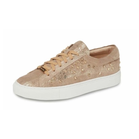 J Slides | Shoes | Jslides Gold Metallic Leather Sneakers In Liberty ...